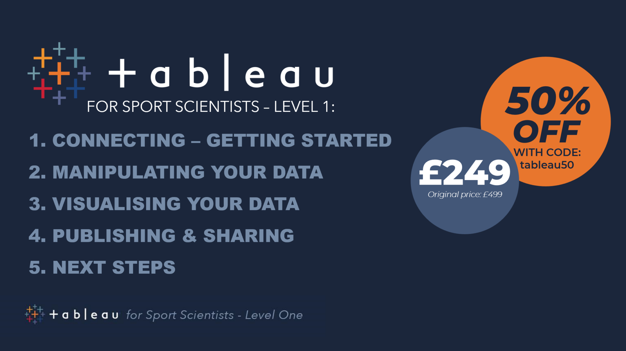 Tableau For Sport Scientists Level 1 DSS Sports ELearning Tableau For Sport Scientists Level 1 DSS Sports ELearning